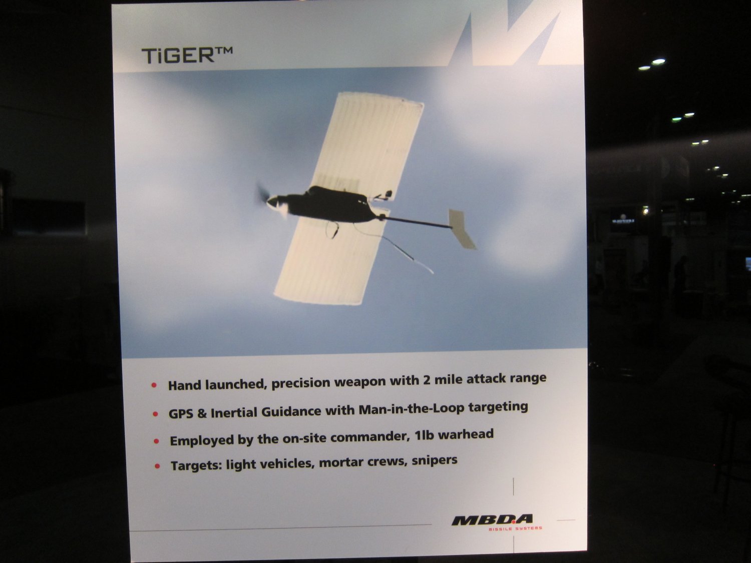 MBDA TiGER (Tactical Grenade Extended Range) Small UAS/UAV (SUAS/SUAV ...