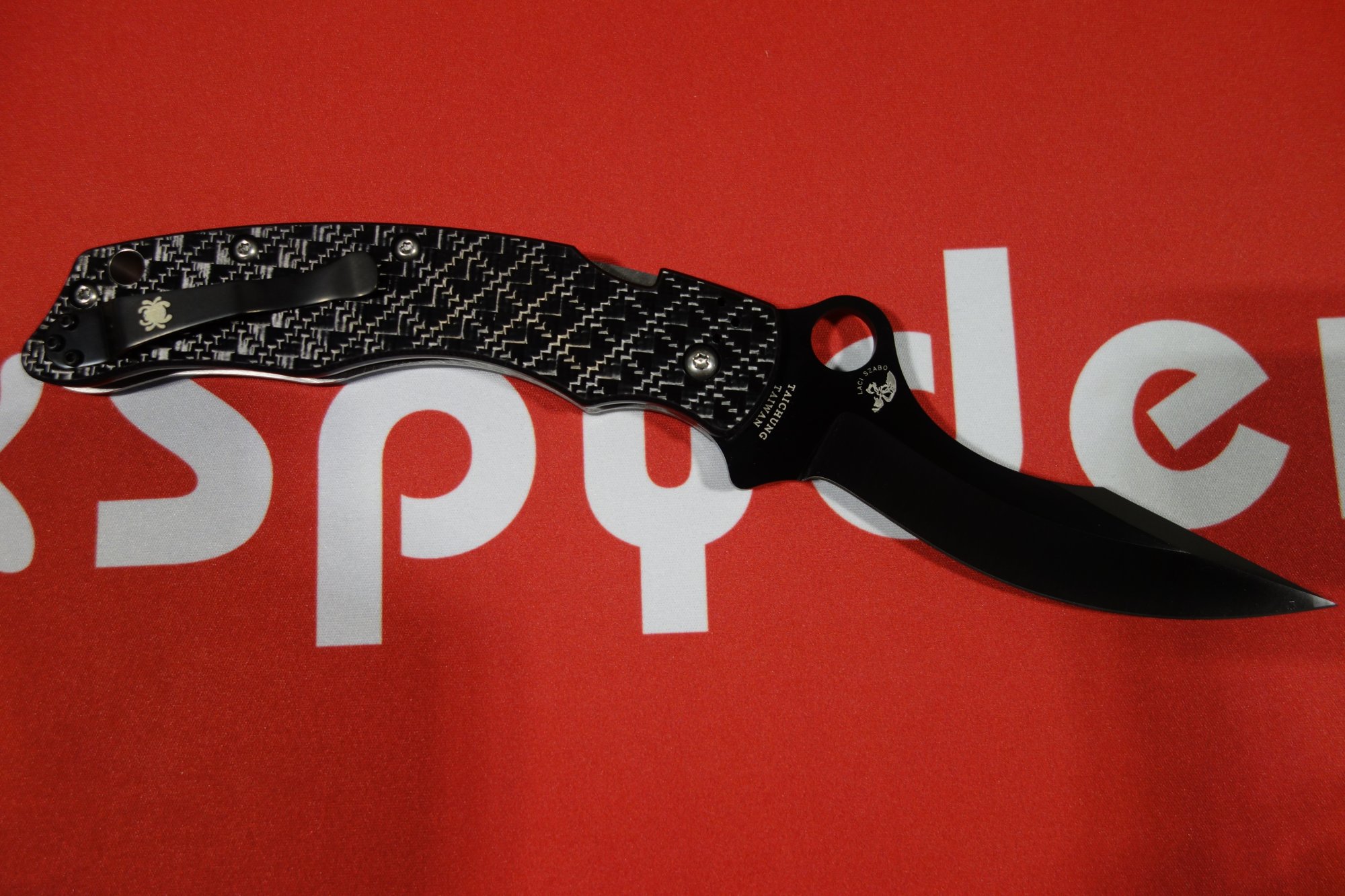 Spyderco Szabo Folder Black Combat/Tactical Folder (Folding Knife) with ...