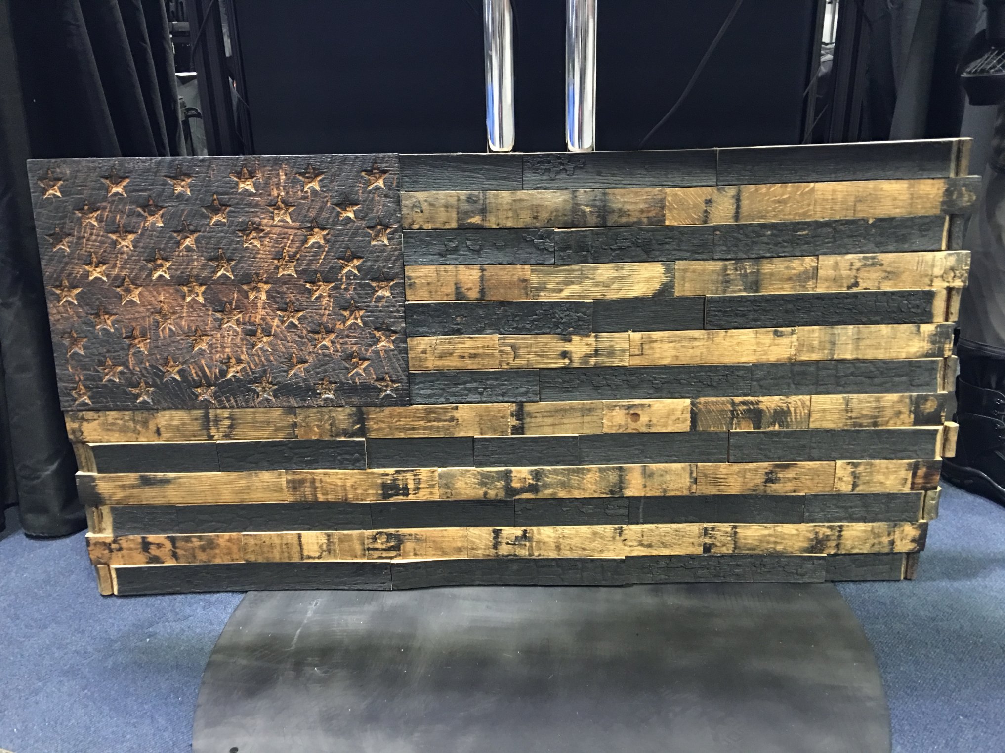 The Heritage Flag Company Bourbon Whiskey Barrel Wood American Flags ...